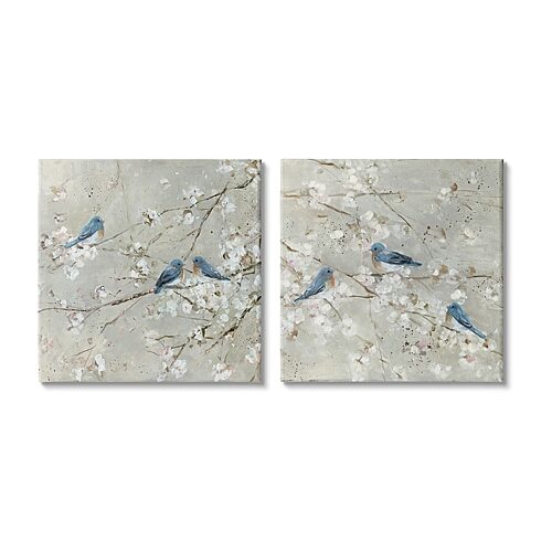 Click here for Stupell Industries Blue Birds Perched Tree Blossom... prices
