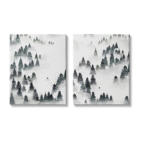 Click here for Stupell Industries Winter Ski Slopes Mountain 2-pc... prices