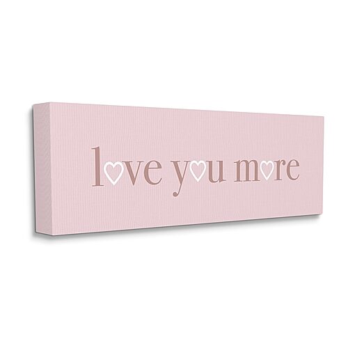 Click here for Stupell Industries Soft Pink Love You More Canvas... prices