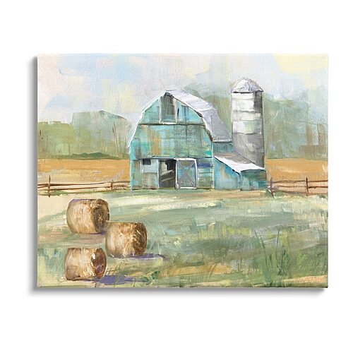 Click here for Stupell Industries Contemporary Blue Farm Barn Can... prices