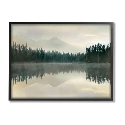 Click here for Stupell Industries Foggy Lake Forest Landscape Fra... prices