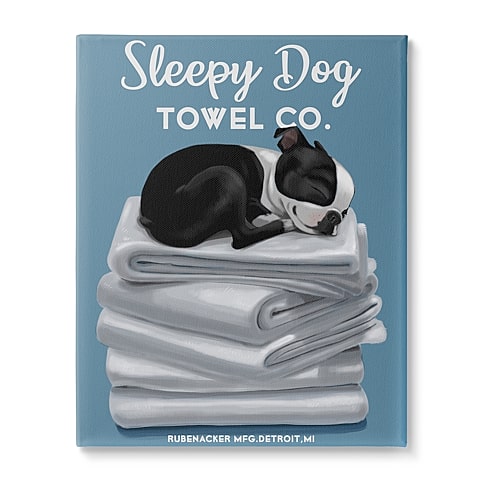 Click here for Stupell Industries Sleepy Dog Towel Co. Canvas Art... prices