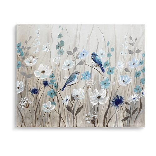 Click here for Stupell Industries Birds Floral Blossom Meadow Can... prices