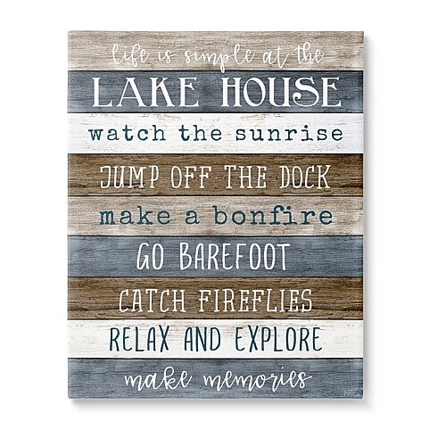 Click here for Stupell Industries Life Is Simple Lake House List... prices