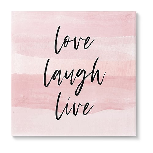 Click here for Stupell Industries Pink Love Laugh Live Phrase Can... prices