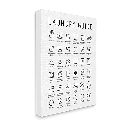 Click here for Stupell Industries Minimal Laundry Guide Canvas Ar... prices