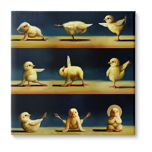 Click here for Stupell Industries Yoga Chicks Stretching Farm Ani... prices