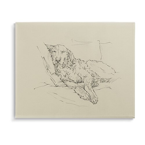 Click here for Stupell Industries Fluffy Retriever Dog Sketch Can... prices
