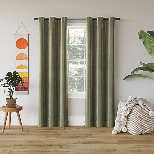 Click here for Cascade Pleated Velvet Blackout Grommet Curtain Pa... prices