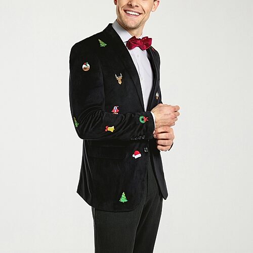 Click here for Opposuits Deluxe Mens Black X-Mas Icons Christmas... prices