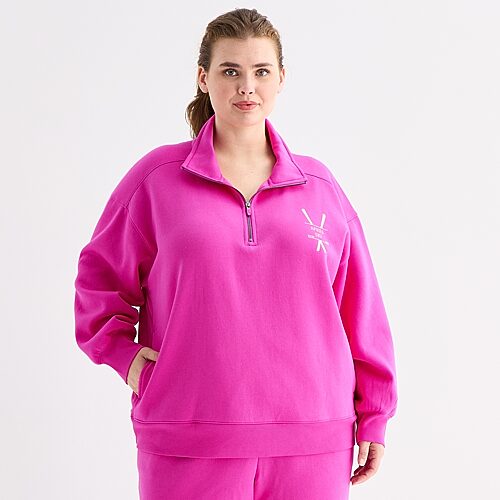 Click here for Xersion Womens Oversized Super Soft Fleece Half Zi... prices