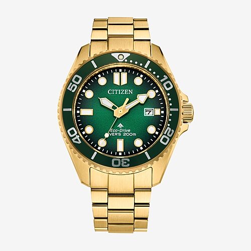 Click here for Citizen Mens Eco-Drive Promaster Dive Gold-Tone St... prices