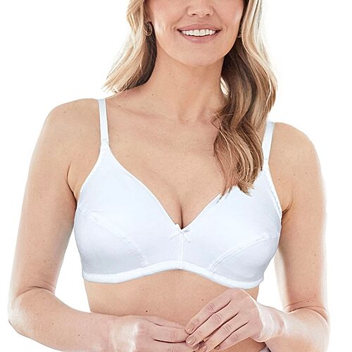 Bestform Cotton Wireless Bra - 5006255  D  White
