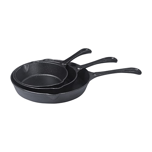 Click here for Cast Iron 3-Piece Skillet 1 Set - Black prices