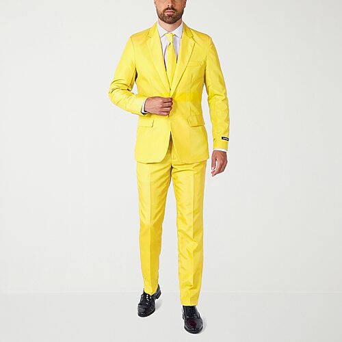 Click here for Suitmeister Mens Solid Purple Color Suit - Yellow prices