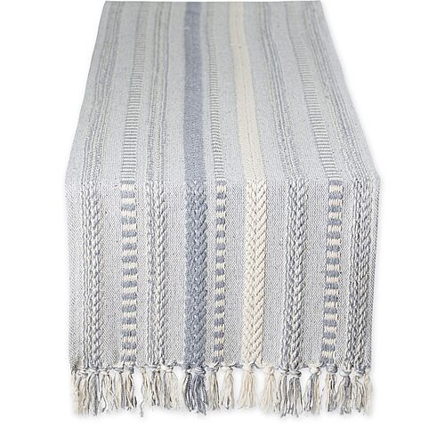 Click here for Design Imports Braided Stripe Jacquard Fringe Tabl... prices