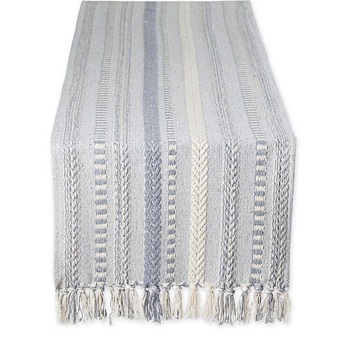 Click here for Design Imports Braided Stripe Jacquard Fringe Tabl... prices