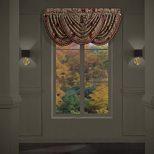 Click here for J Queen New York Garnet Waterfall Window Valance... prices