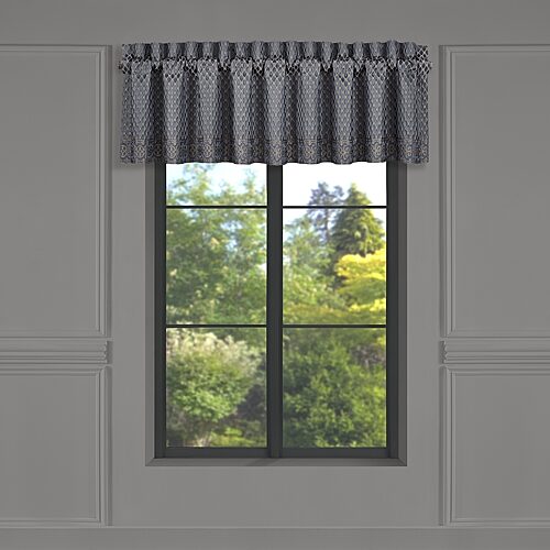 Click here for Five Queens Court Leah Window Straight Valance - B... prices