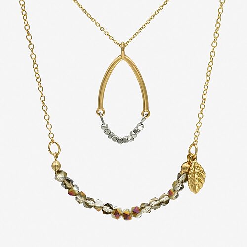 Click here for Gold Reflections Womens Brown Crystal 14K Gold Ove... prices