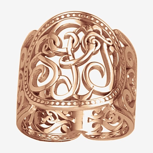 Click here for Personalized 18mm Script Monogram Ring  7 1/2  Pin... prices