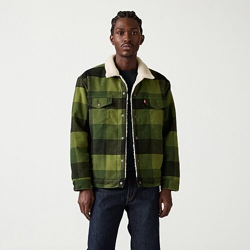 Click here for Levis Mens Sherpa Trucker Jacket  Small  Green prices