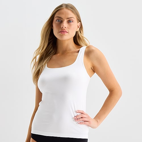 Click here for Ambrielle Seamless Shapewear Camisole  Small  Whit... prices