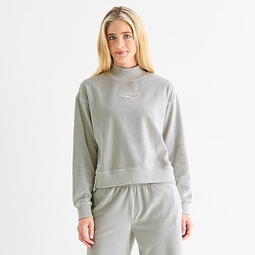 Click here for Reebok Womens Long Sleeve Velour Mock Neck Top  Me... prices