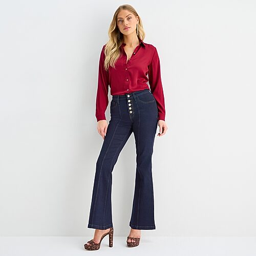Click here for Bold Elements Womens High Rise Flare Leg Jean  18... prices