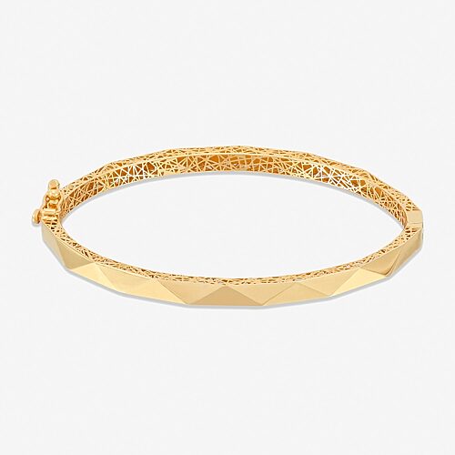Click here for Gold Addiction Womens 10K Gold Bangle Bracelet  On... prices