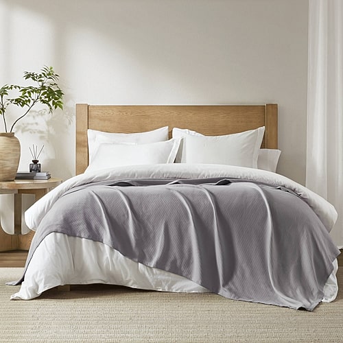Click here for Madison Park Liquid Cotton Blanket  King - Grey prices