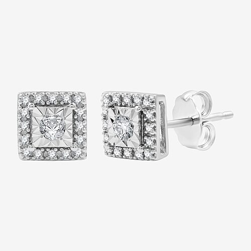 Click here for 1/4 CT. T.W. Lab Grown White Diamond Sterling Silv... prices