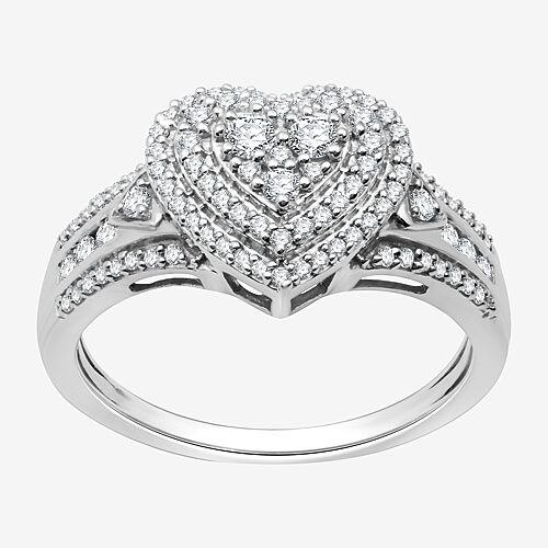 Click here for Womens 1/2 CT. T.W. Lab Grown White Diamond Sterli... prices
