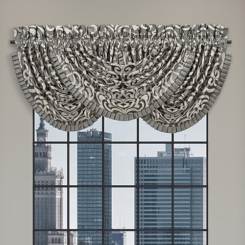 Click here for Queen Street Blythe Silver Rod Pocket Waterfall Va... prices