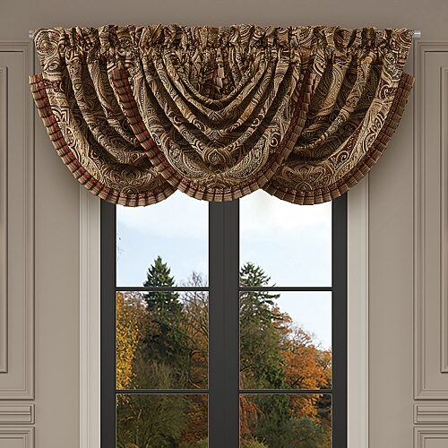 Click here for Queen Street Cedar Park Rod Pocket Waterfall Valan... prices