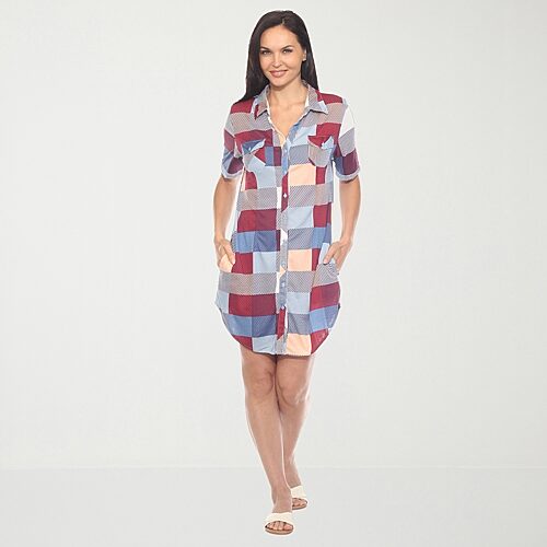 Click here for White Mark Womens Short Sleeve Plaid Button-Down S... prices
