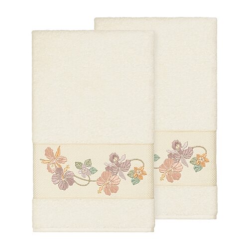 Click here for Linum Home Textiles Caroline 2-pc. Embellished Flo... prices