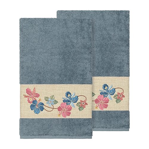 Click here for Linum Home Textiles Caroline 2-pc. Embellished Flo... prices