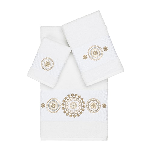 Click here for Linum Home Textiles Isabelle Embellished 3-pc. Bat... prices