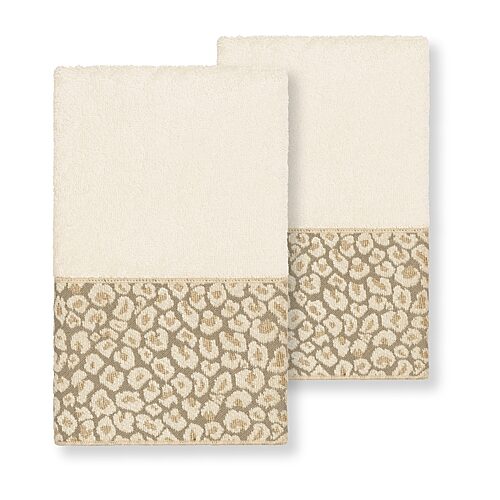 Click here for Linum Home Textiles Spots 2-pc. Embellished Hand T... prices