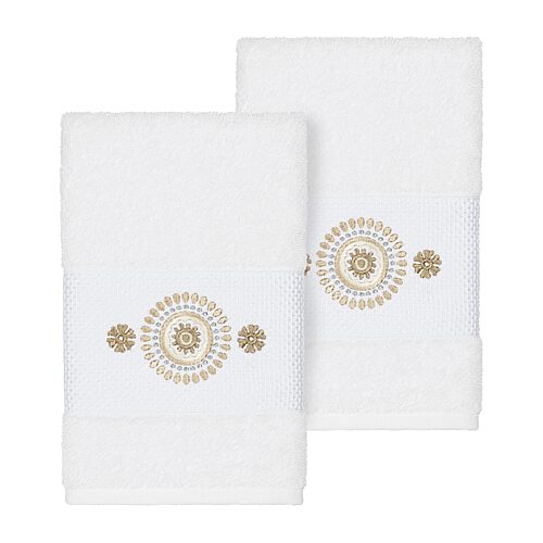 Click here for Linum Home Textiles Isabelle 2-pc. Embellished Han... prices