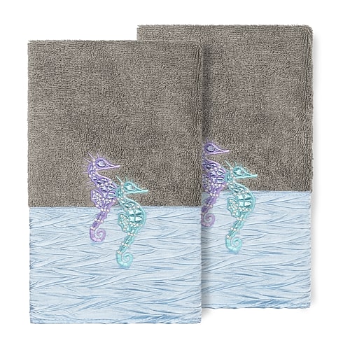 Click here for Linum Home Textiles Sofia 2-pc. Embellished Hand T... prices