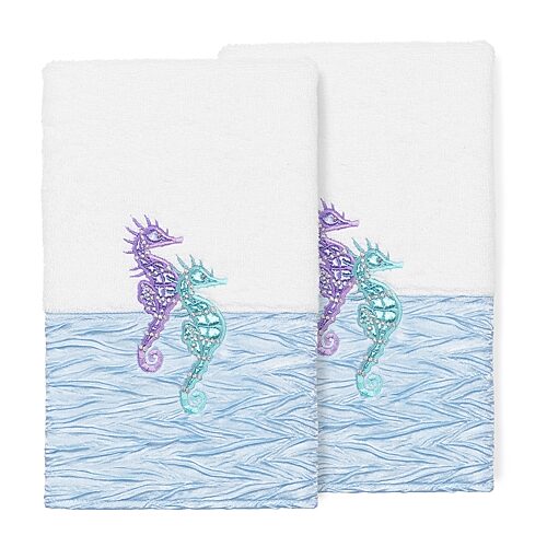 Click here for Linum Home Textiles Sofia 2-pc. Embellished Hand T... prices