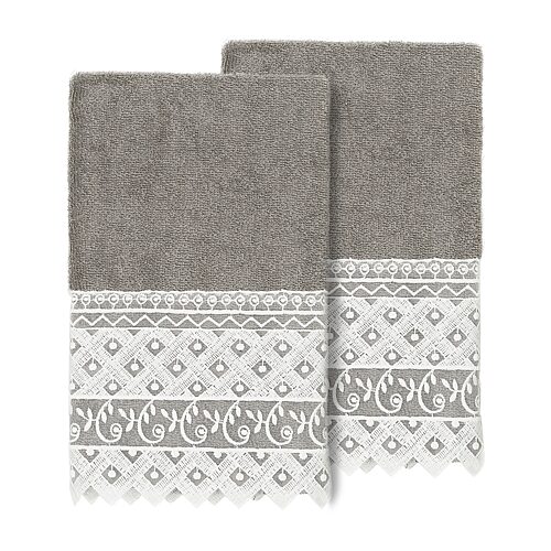Click here for Linum Home Textiles Aiden 2-pc. Embellished Hand T... prices