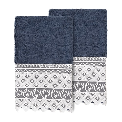 Click here for Linum Home Textiles Aiden 2-pc. Embellished Hand T... prices
