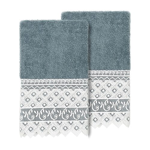 Click here for Linum Home Textiles Aiden 2-pc. Embellished Hand T... prices