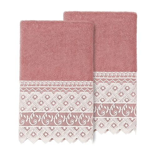 Click here for Linum Home Textiles Aiden 2-pc. Embellished Hand T... prices