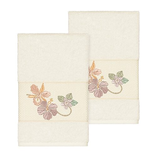 Click here for Linum Home Textiles Caroline 2-pc. Embellished Han... prices