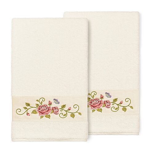 Click here for Linum Home Textiles Rebecca 2-pc. Embellished Flor... prices