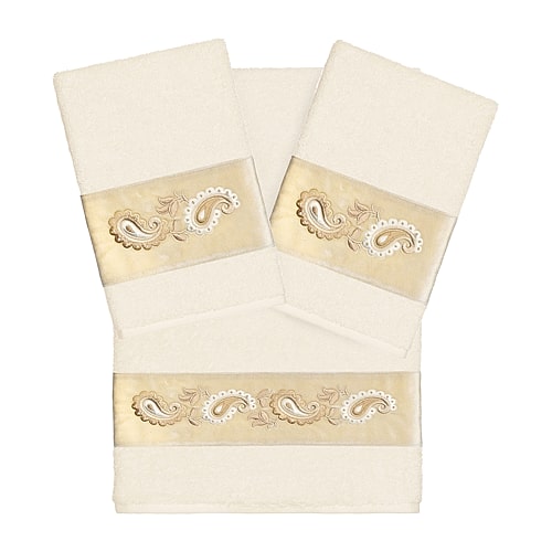 Click here for Linum Home Textiles Mackenzie Embellished 3-pc. Ba... prices